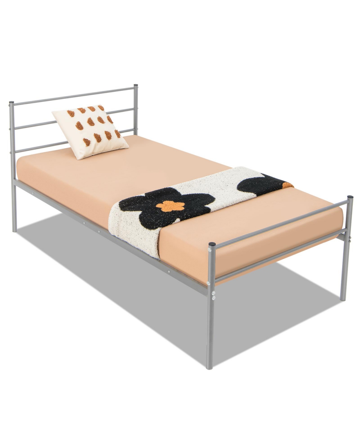 Click here for Twin Size Metal Bed Frame Platform with Headboard... prices