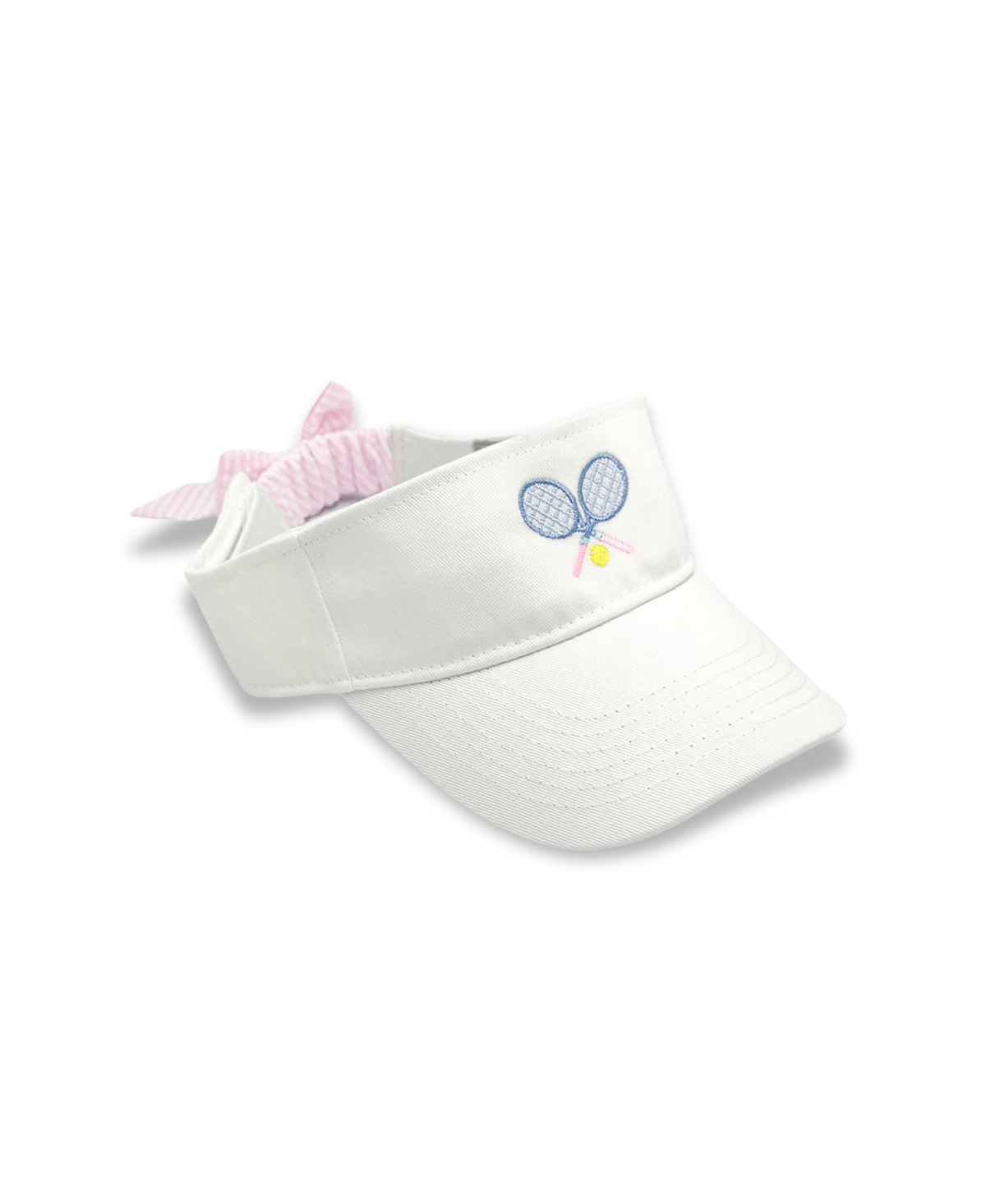 Click here for Bits & Bows Girls Tennis Bow Visor - White prices