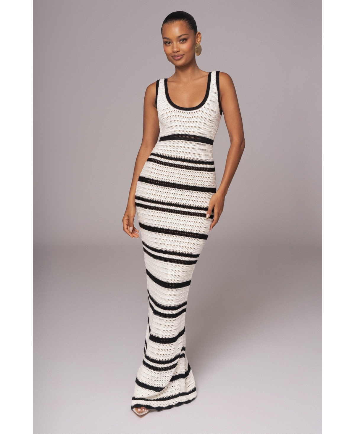 Click here for Jluxlabel Womens Destiny Knit Maxi Dress - Ivory/b... prices