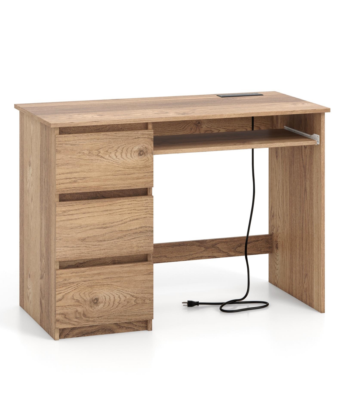 Click here for Computer Desk with Power Outlet Keyboard Tray and... prices
