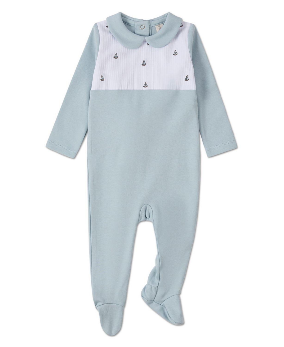 Click here for MeMoi Baby Boys Sail On Pintuck Footie - Blue prices