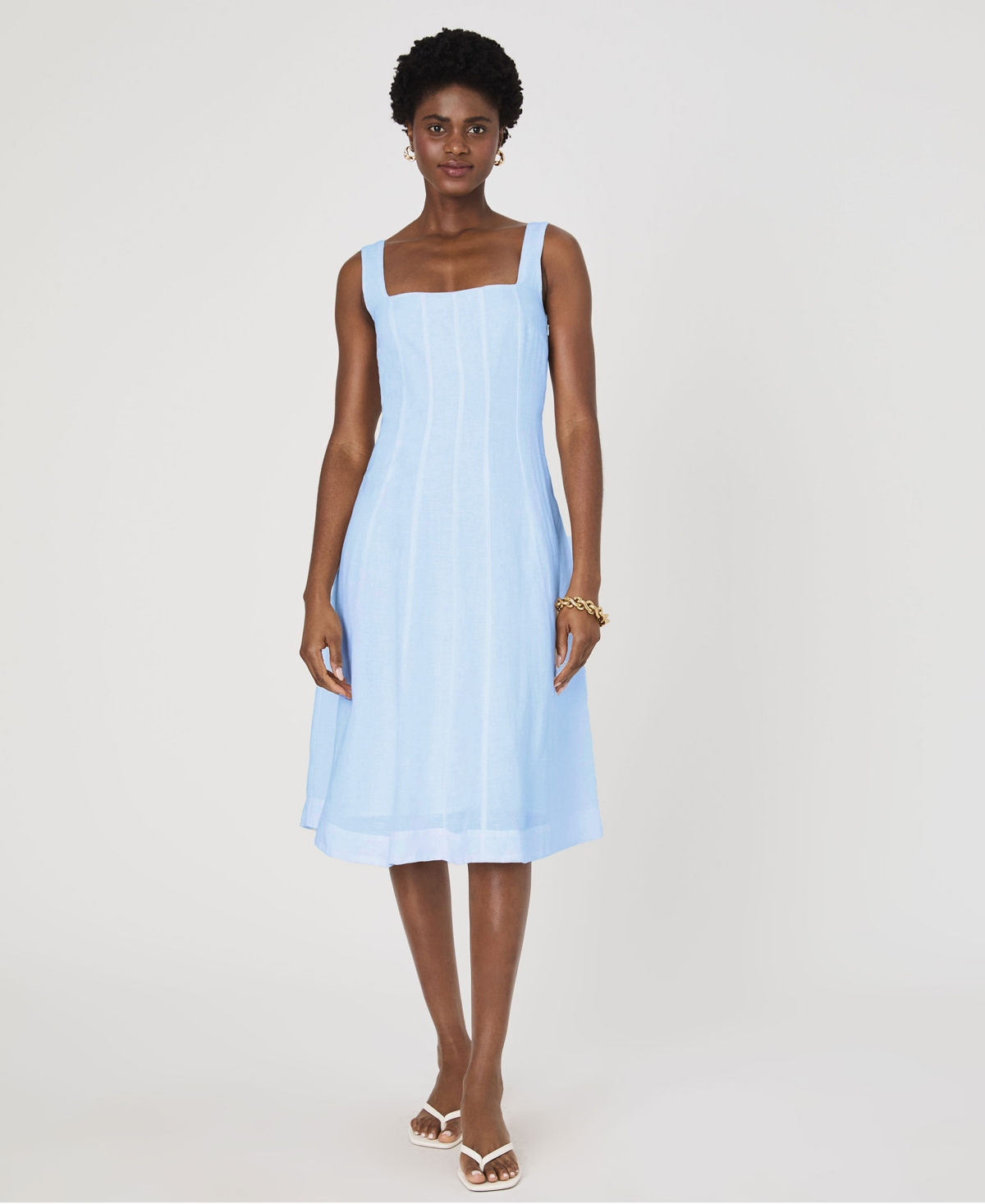 Click here for French Connection Womens Birdie Square-Neck A-Line... prices