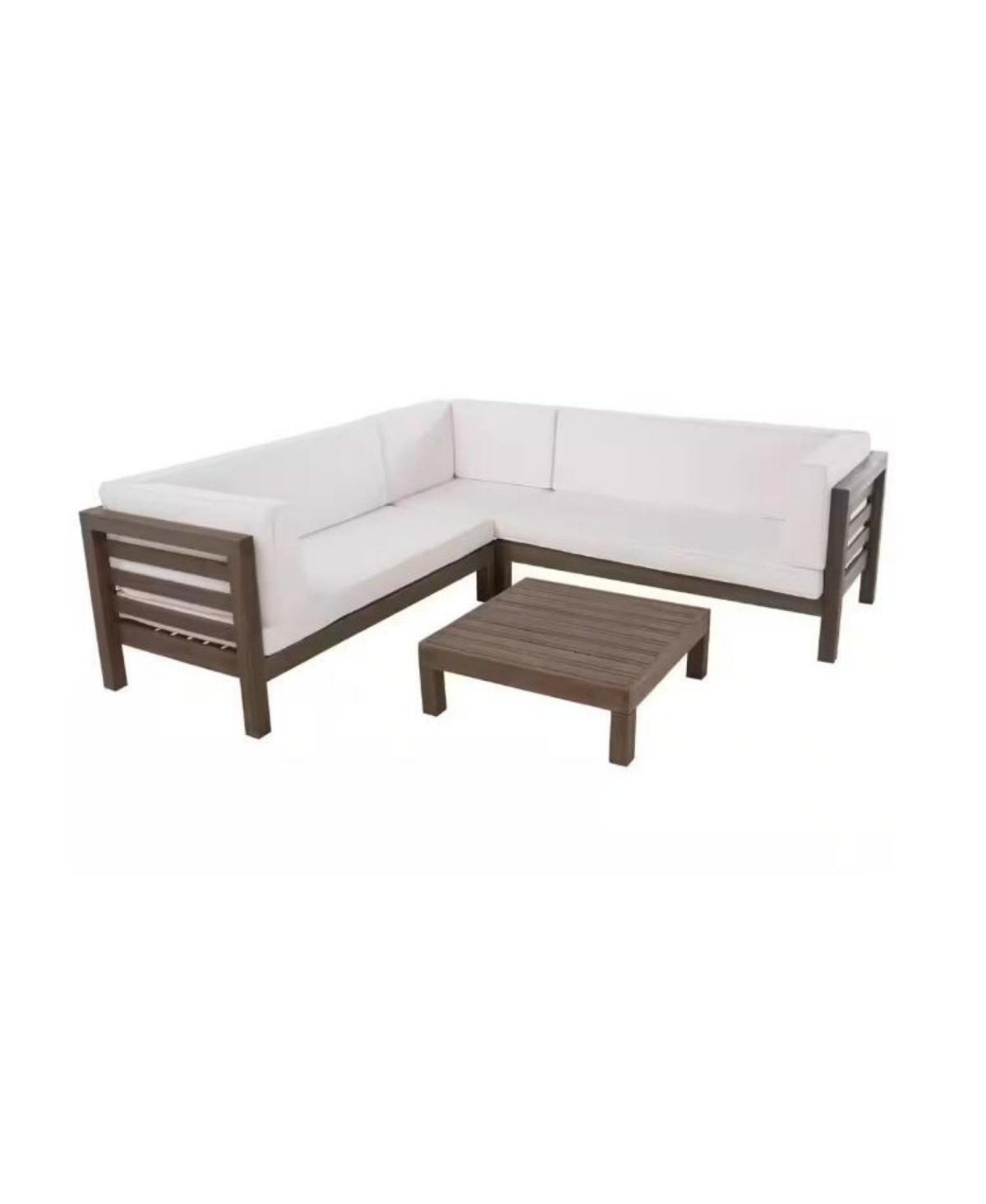 Click here for Streamdale Acacia Wood V-Shaped Outdoor Sectional... prices