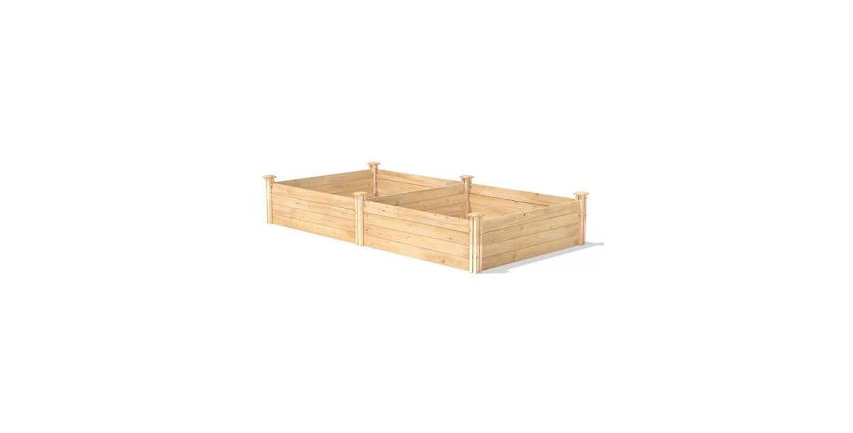 Click here for 4 ft x 8 ft Cedar Wood Raised Garden Bed - Natural prices