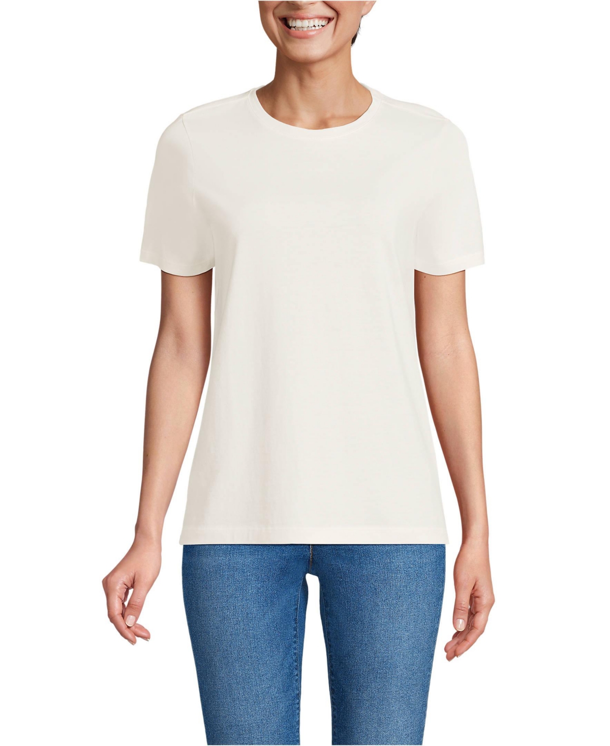 Click here for Lands End Womens Tall Relaxed Supima Cotton Crew N... prices