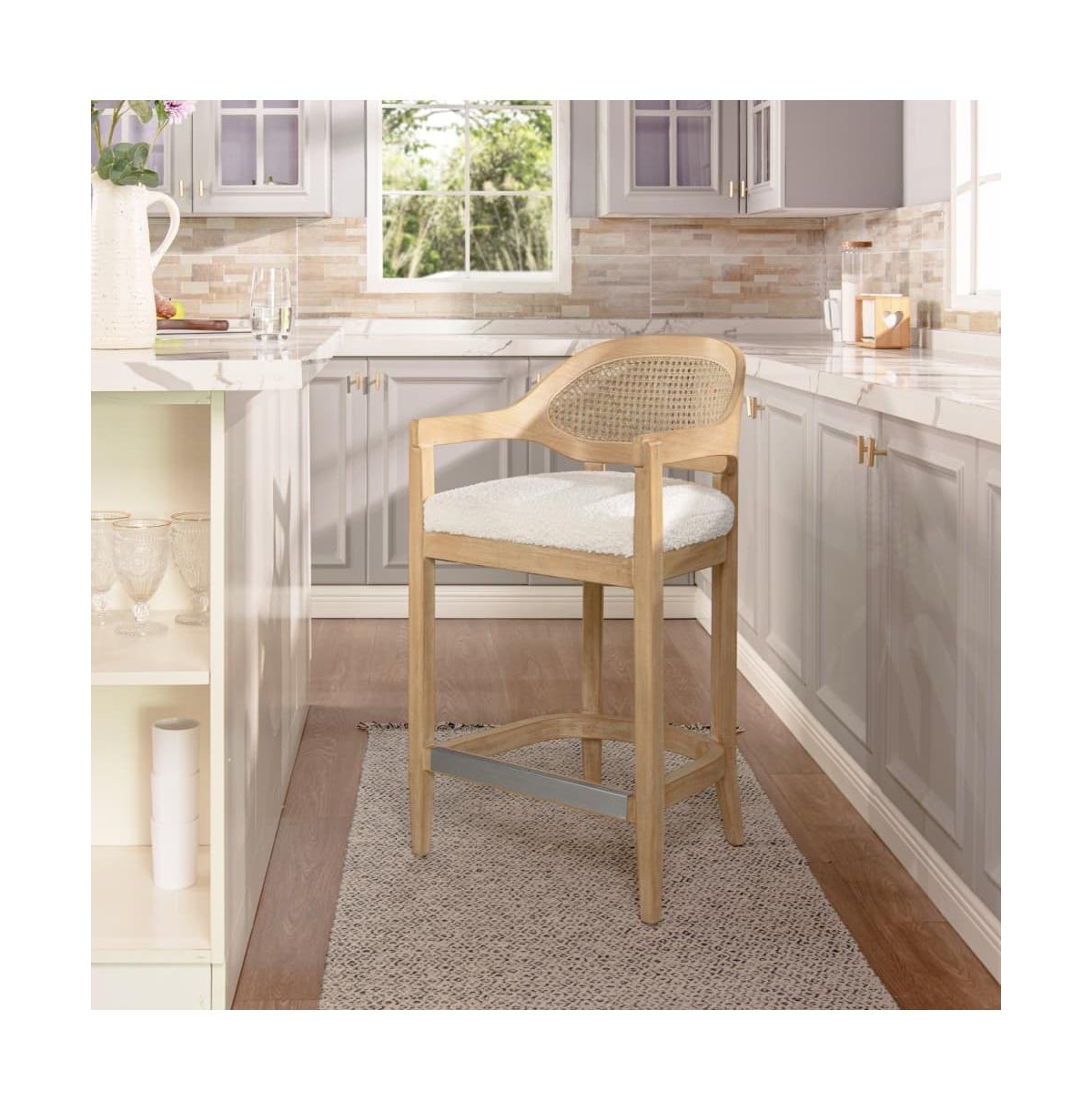 Click here for Mid-Century Modern 26" Counter Stool  Cane Ba... prices