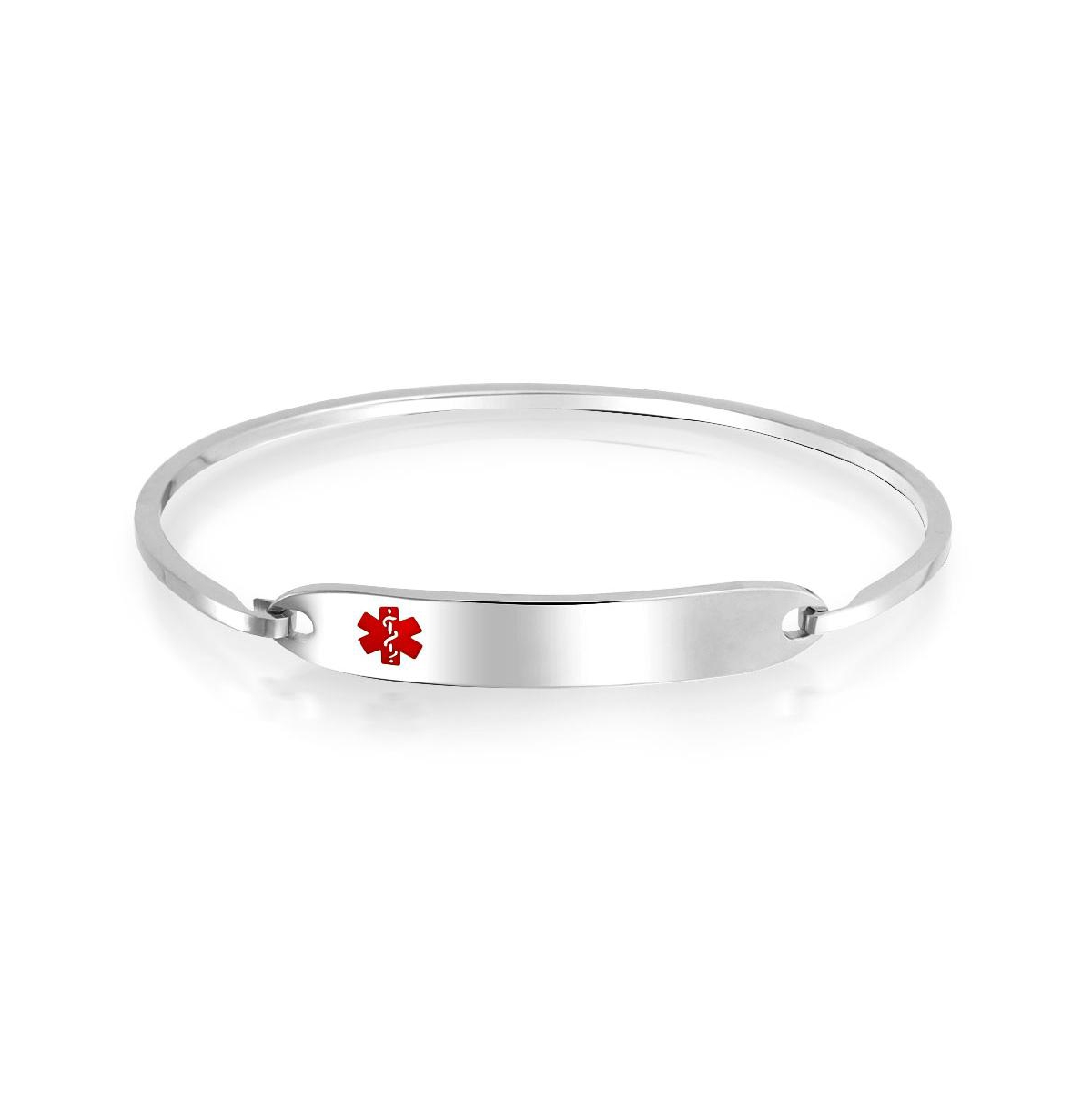 Click here for Bling Jewelry Sleek Medical Id Bracelet Bangle Sta... prices