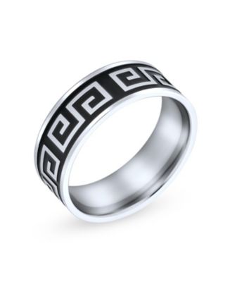 Bling Jewelry Geometric Ancient Fret Greek Key Pattern Flat Eternity ...