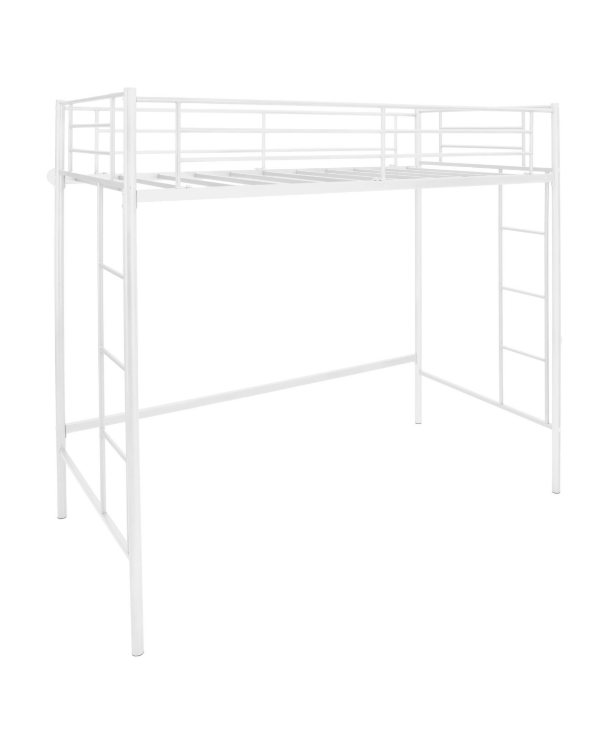 Click here for Twin Loft Bed Frame with 2 Ladders Full-length Gua... prices
