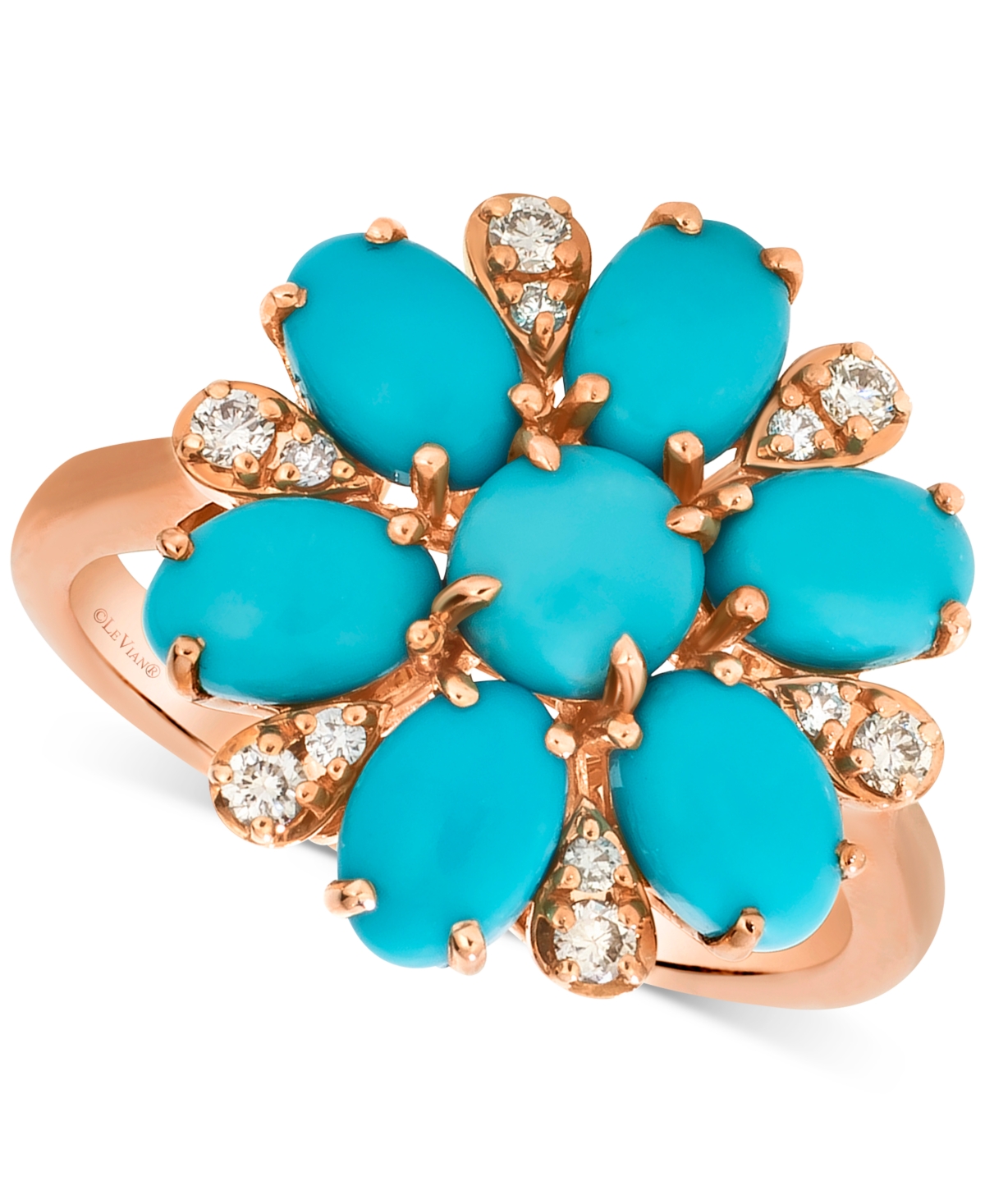 Click here for Le Vian Robins Egg Blue Turquoise & Nude Diamond (... prices