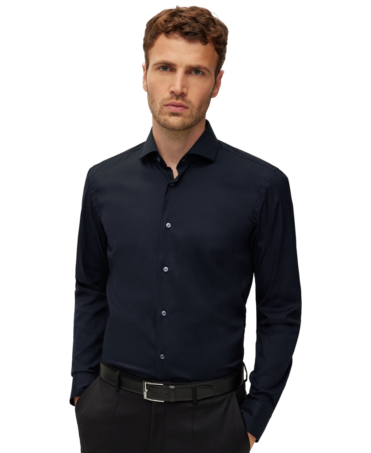 Click here for Boss by Hugo Boss Mens Slim-Fit Easy-Iron Dress Sh... prices
