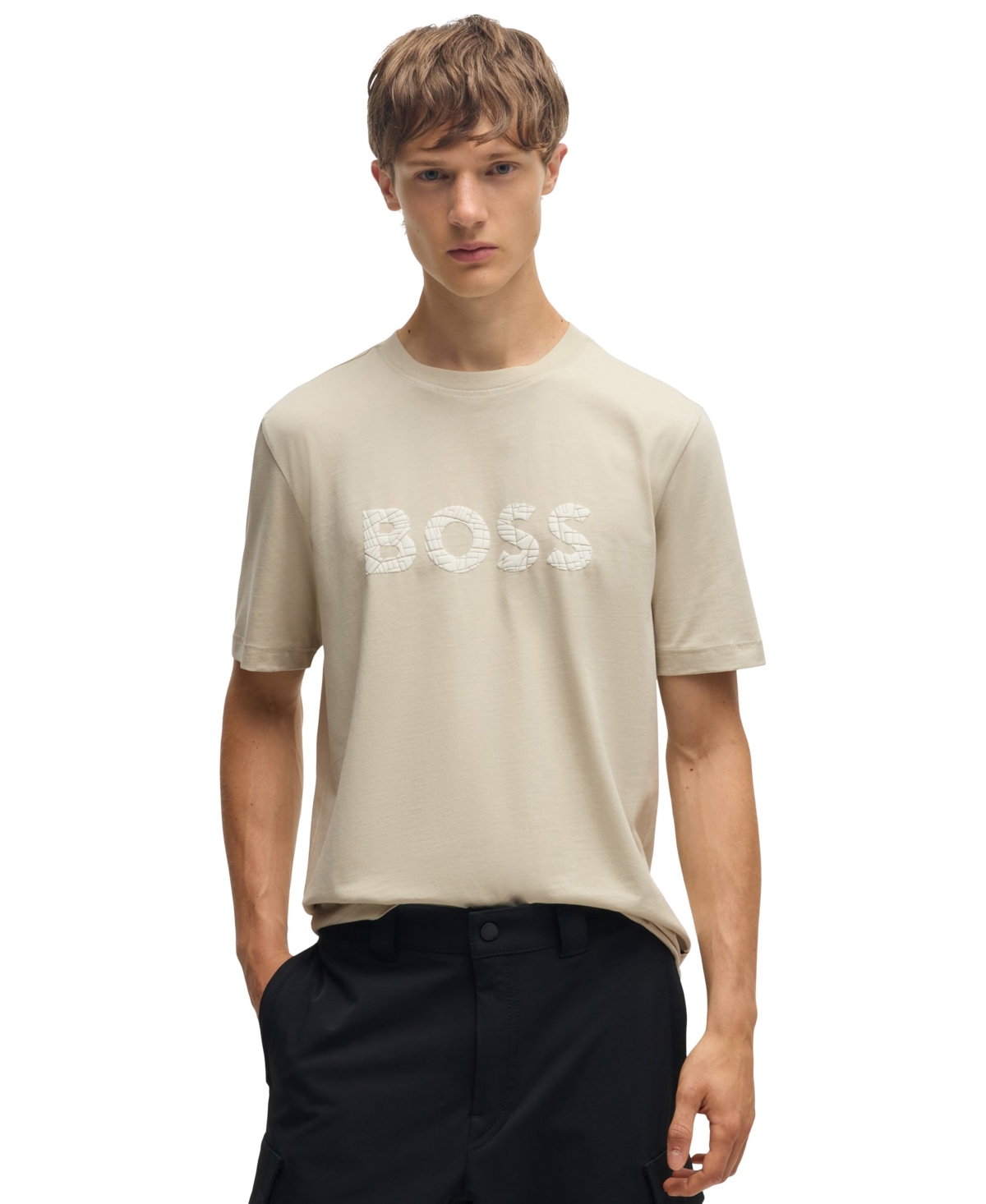Click here for Boss by Hugo Boss Mens Slim-Fit Logo Print Shirt -... prices