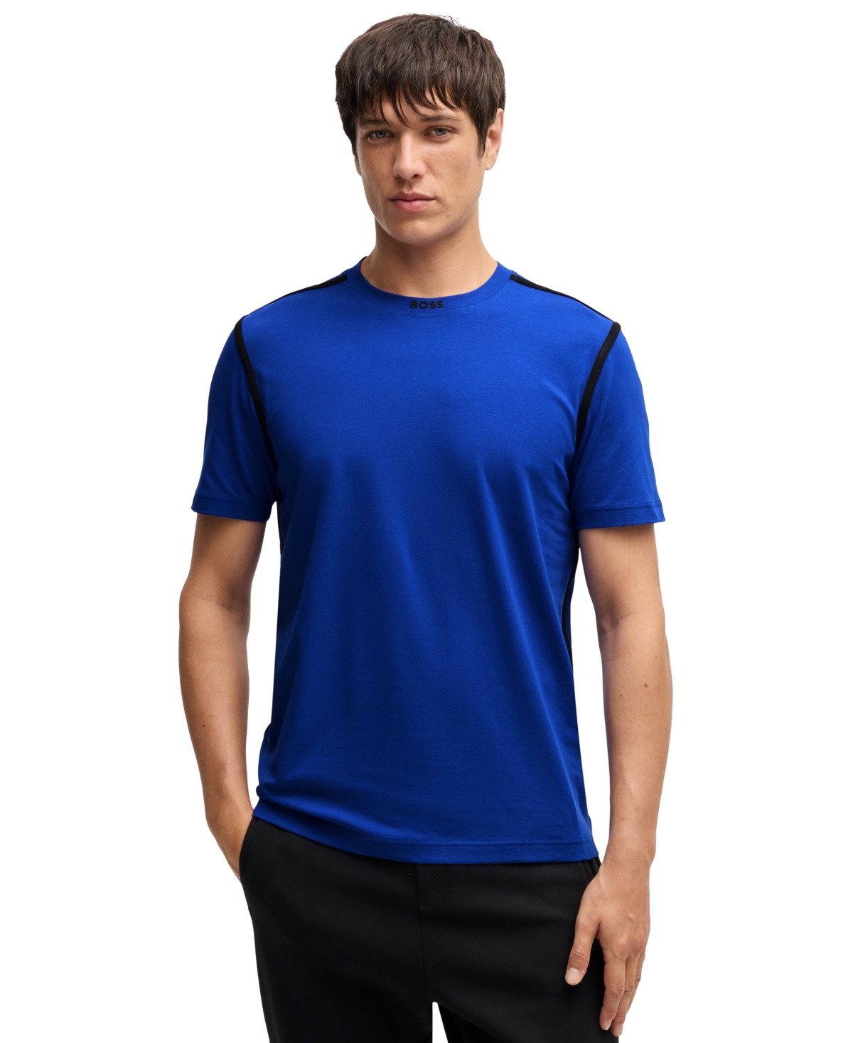 Click here for Boss by Hugo Boss Mens Tape Trim Regular-Fit T-Shi... prices