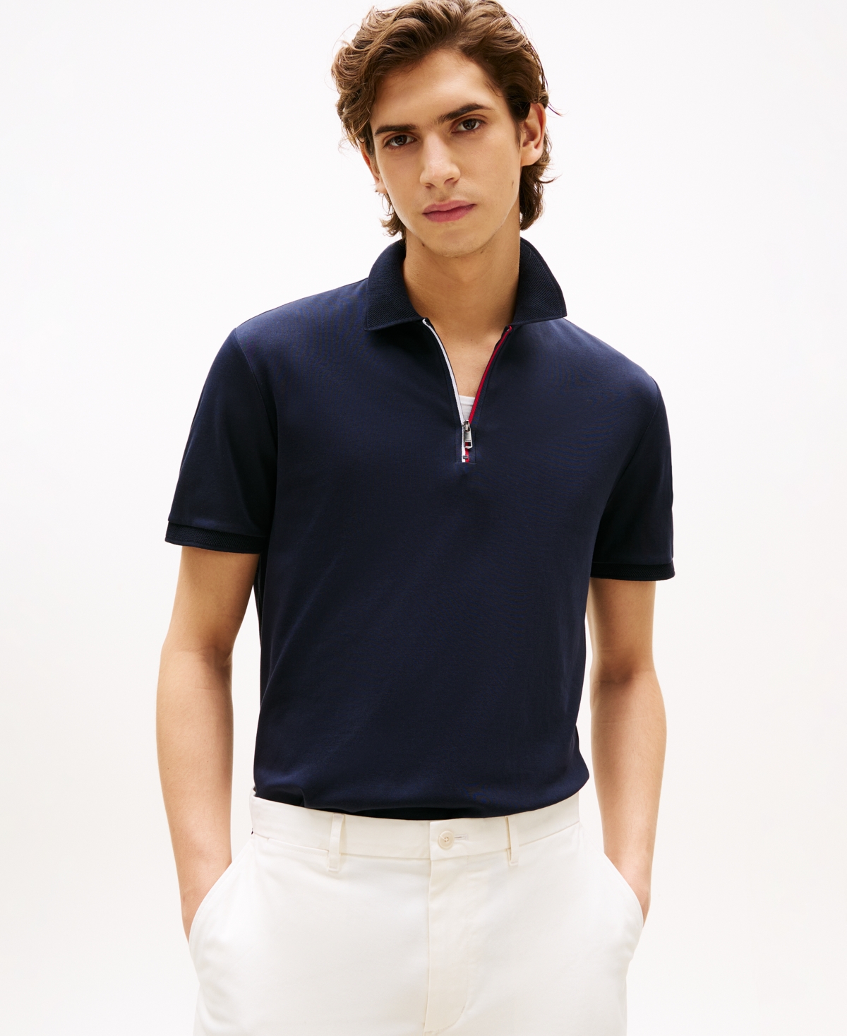 Click here for Tommy Hilfiger Mens Regular-Fit Interlock Zip Polo... prices