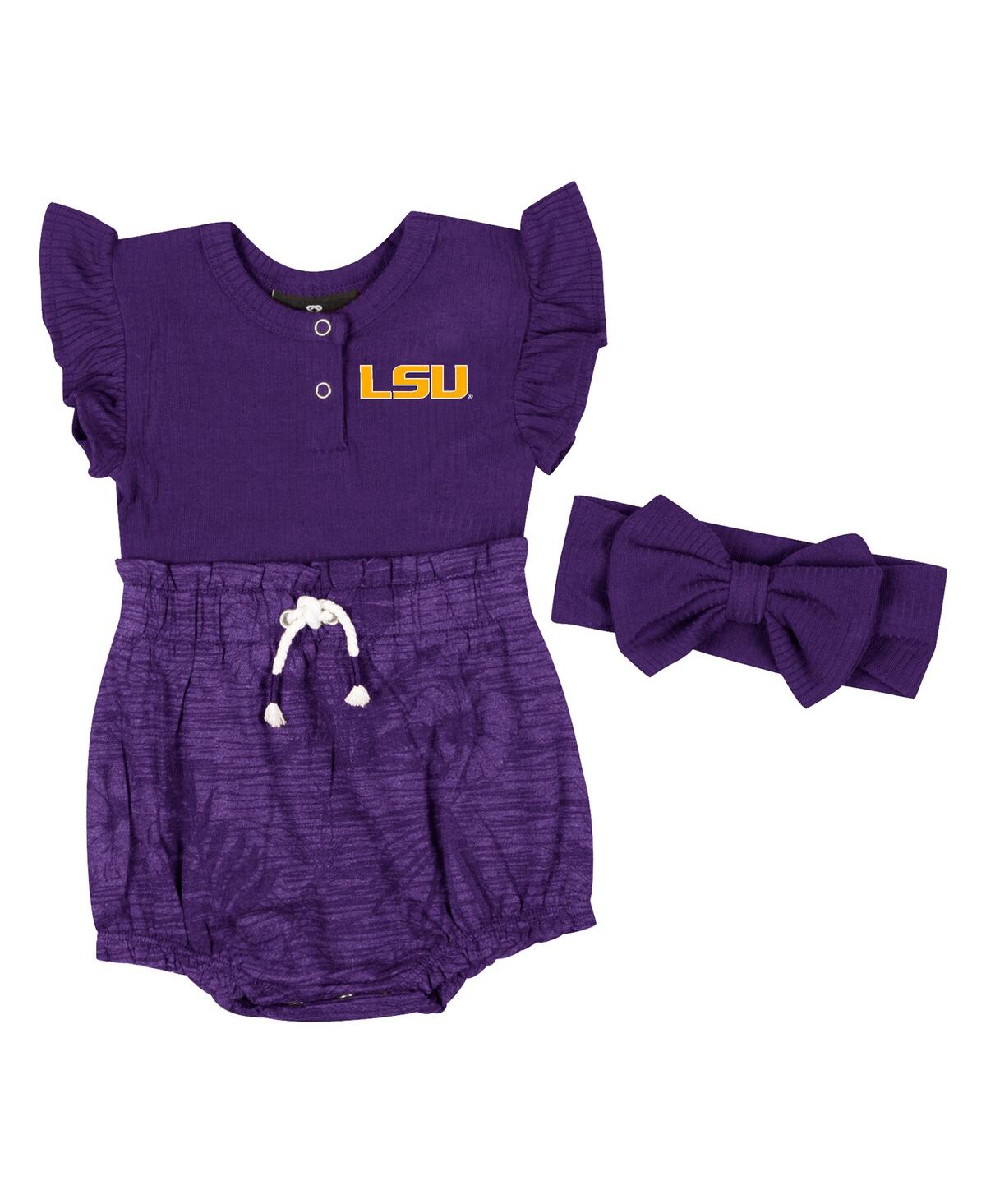 Click here for Colosseum Baby Girls 2-Piece Purple Lsu Tigers Bod... prices