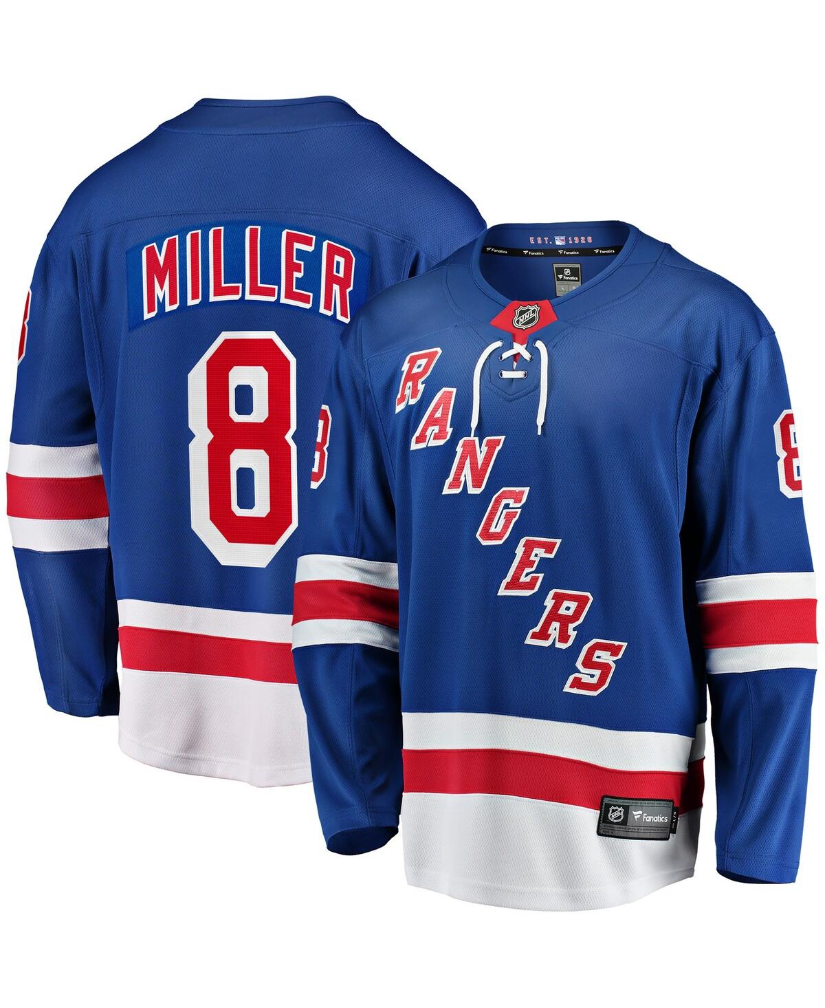 Click here for Fanatics Mens J.t. Miller Blue New York Rangers Ho... prices