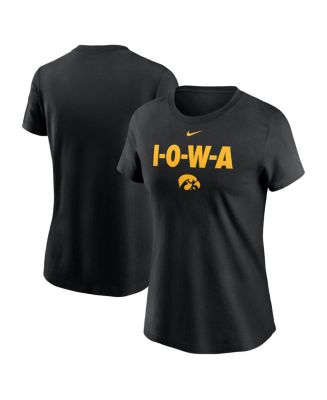 Nike Women's Black Iowa Hawkeyes Local Ultimate Chant T-Shirt - Macy's