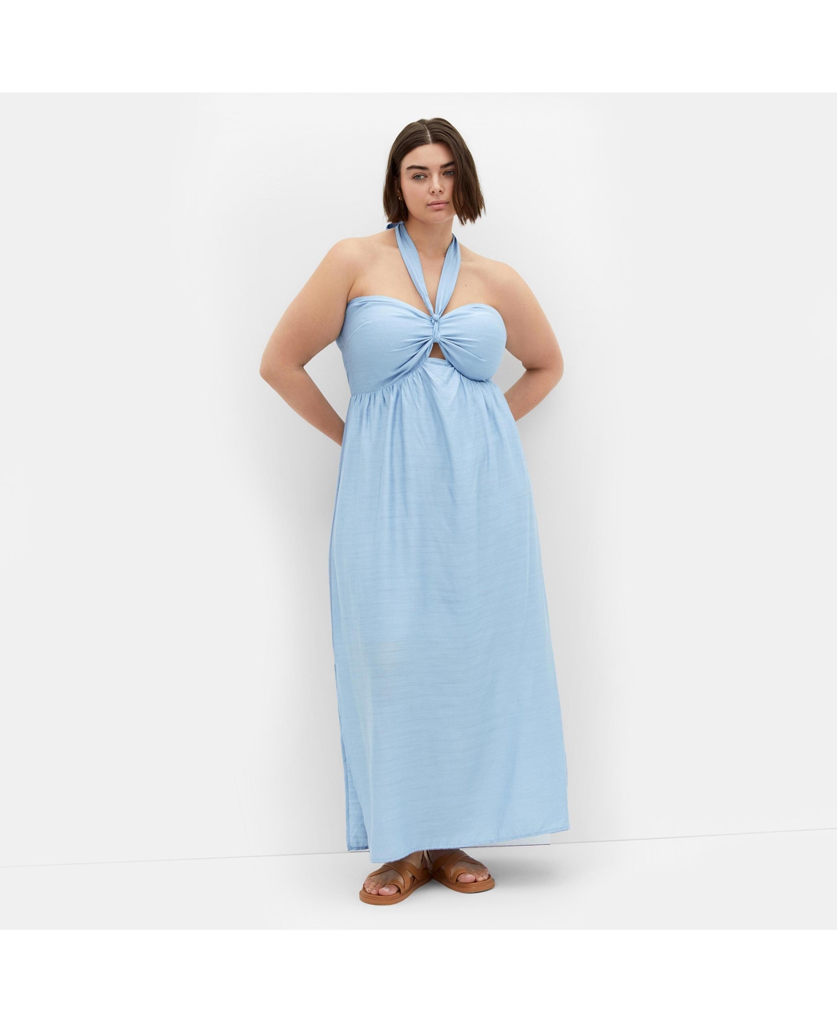 Click here for City Chic Plus Size Serene Peta Maxi Dress - Baby... prices