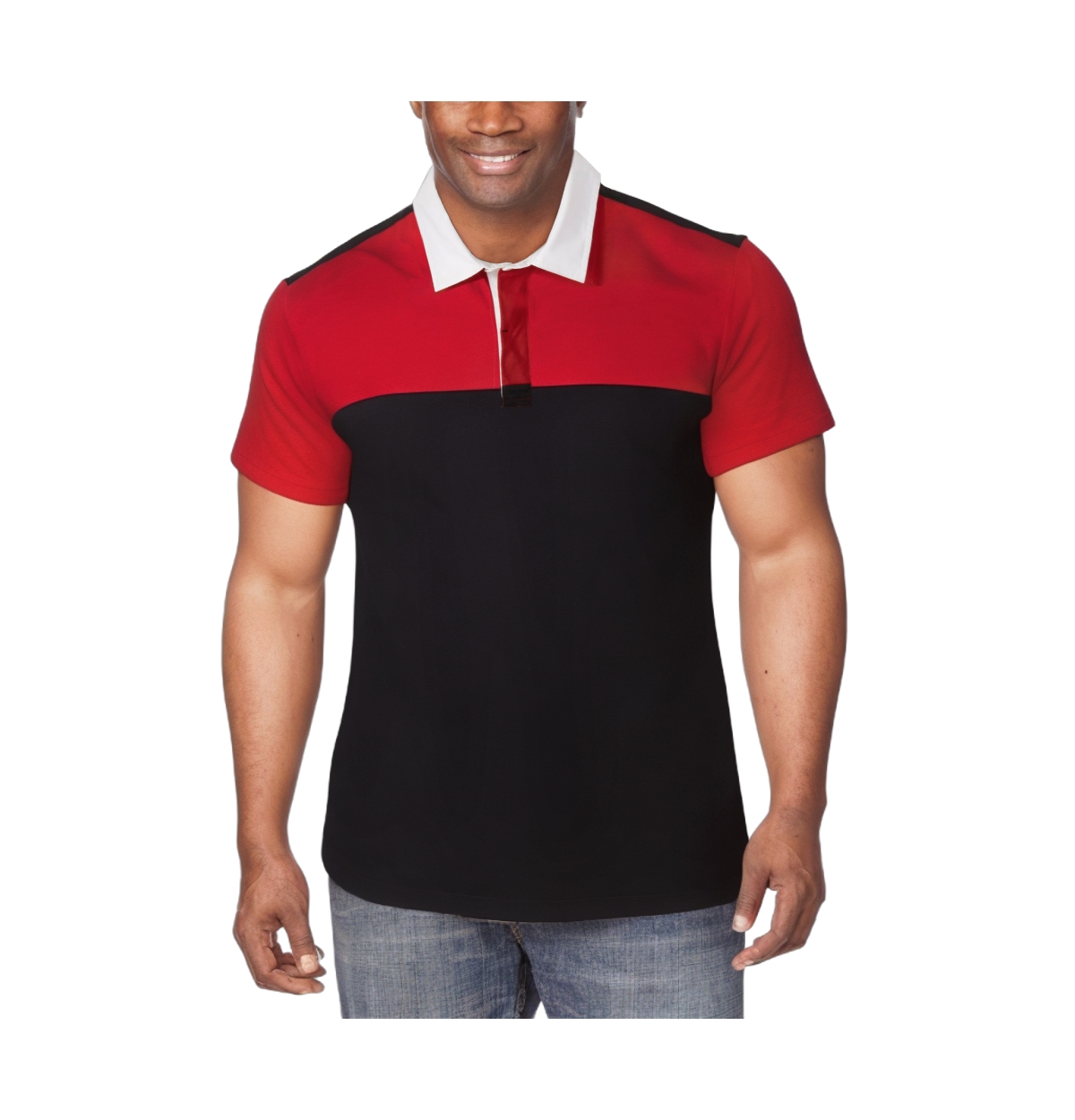 Click here for KingSize Big & Tall Short Sleeve Rugby - Black rug... prices
