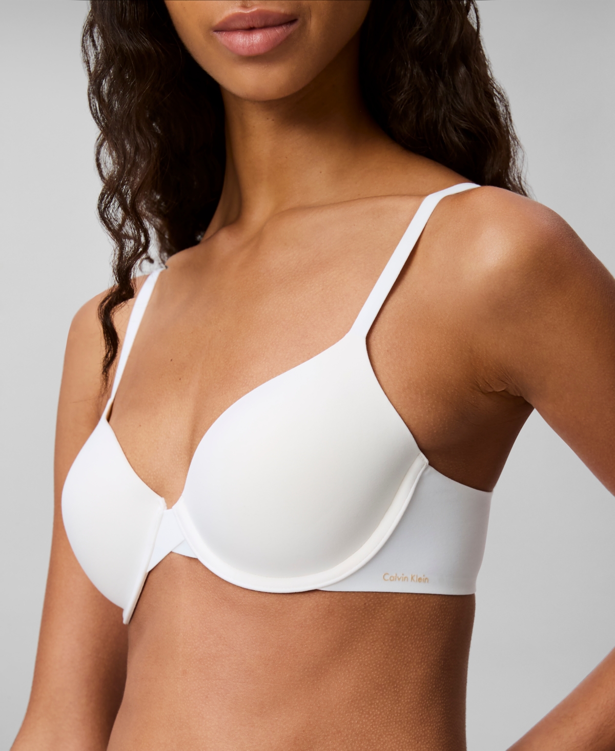 Womens Calvin Klein Perfectly Fit Lightly Lined Full Coverage T-Shirt Bra F3837 - White