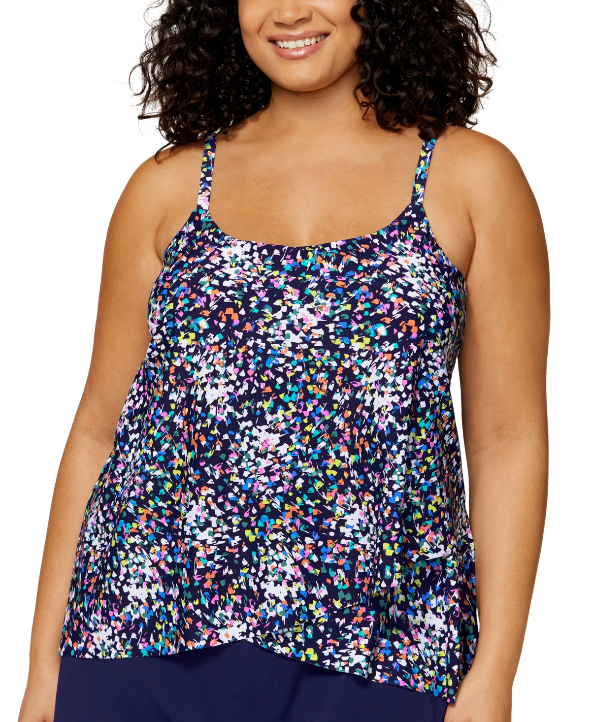 Click here for Island Escape Plus Size Cape Town Draped Tankini T... prices