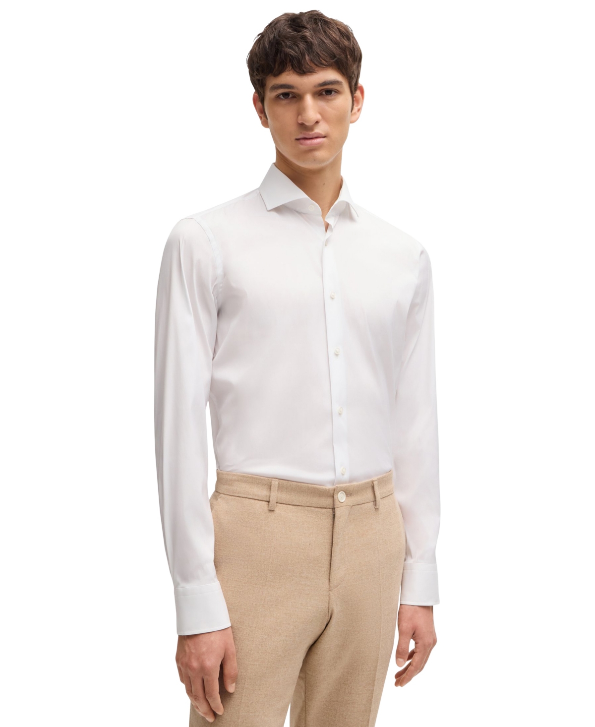 Click here for Boss by Hugo Boss Mens Slim-Fit Easy-Iron Dress Sh... prices