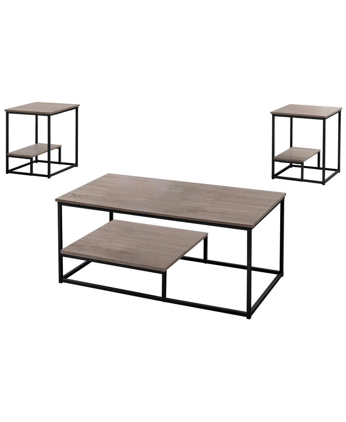 Click here for Set of Three Metal Coffee Tables with Shelf for St... prices