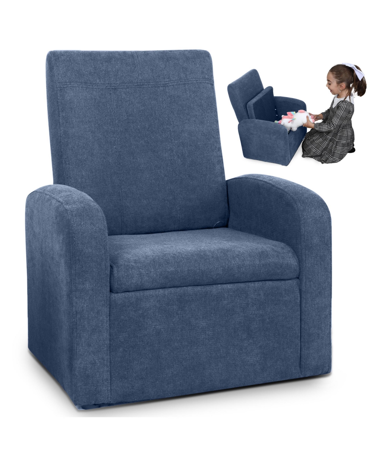 Click here for Kids Comfy Upholstered Recliner Chair with Hidden... prices