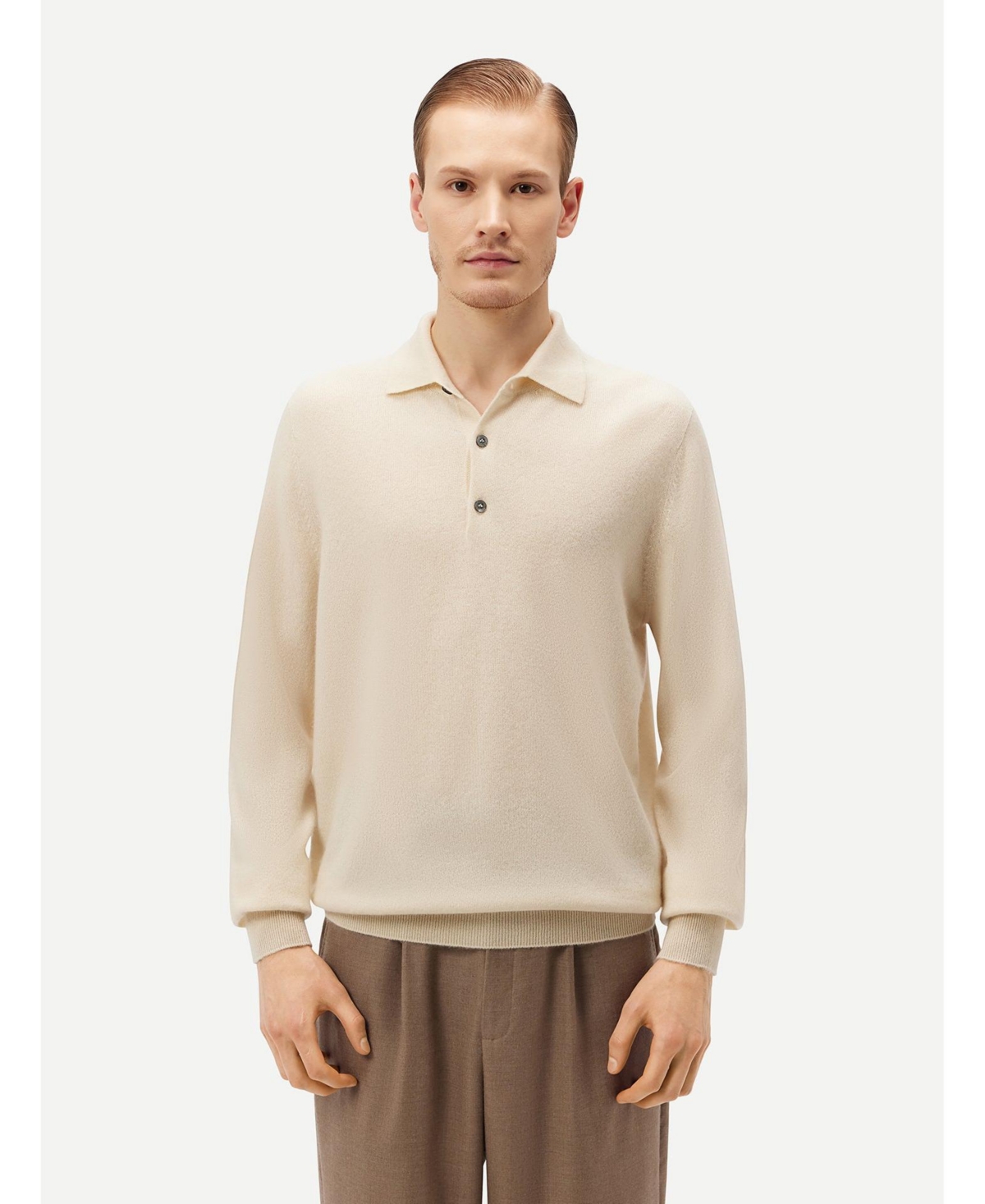 Click here for Gobi Cashmere Mens Polo Neck Sweater - Neutral-vap... prices