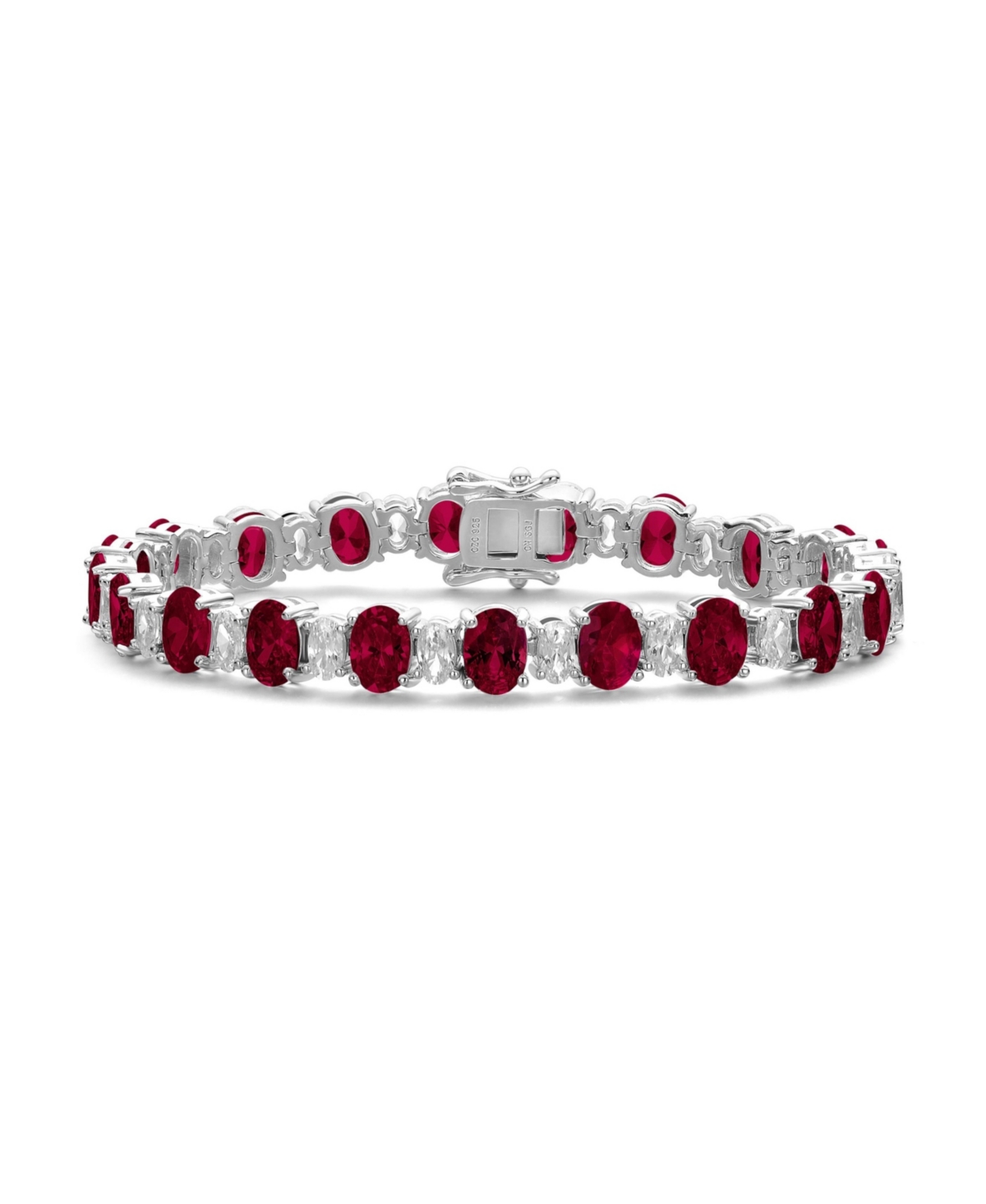 Click here for Sterling Silver White Gold Plated with Oval Cubic... prices