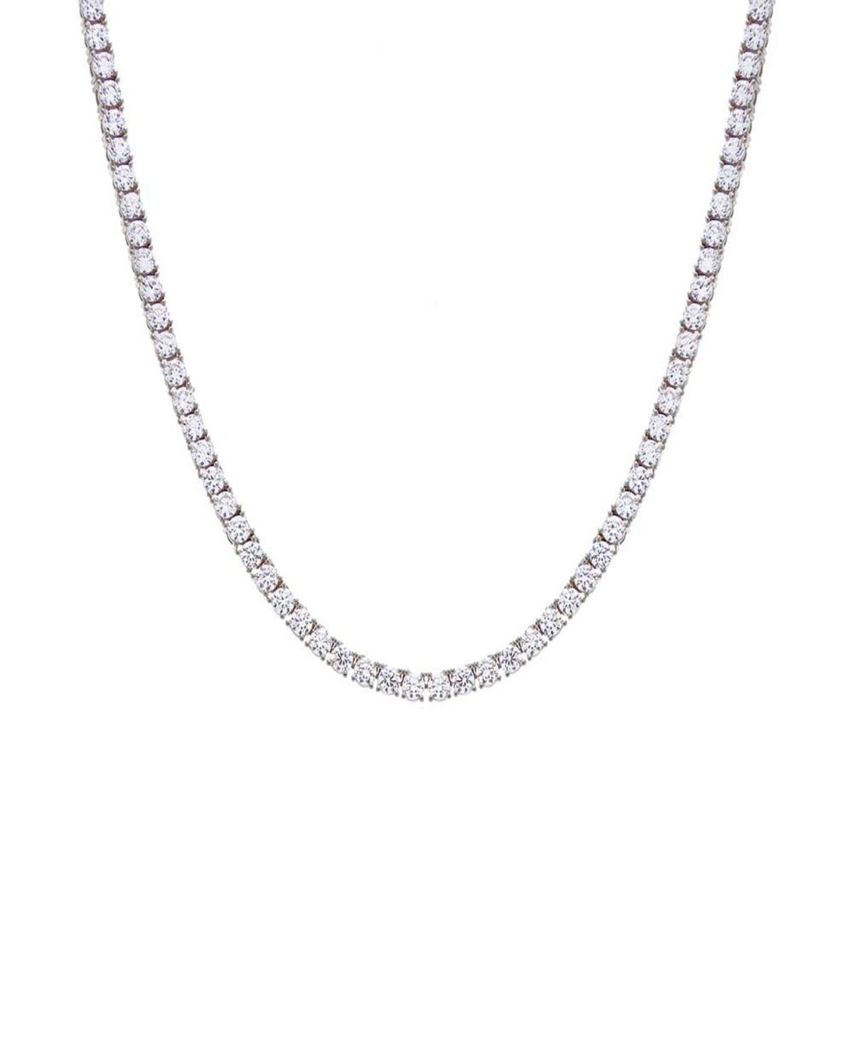 Click here for By Adina Eden Cubic Zirconia Tennis Necklace - Sil... prices