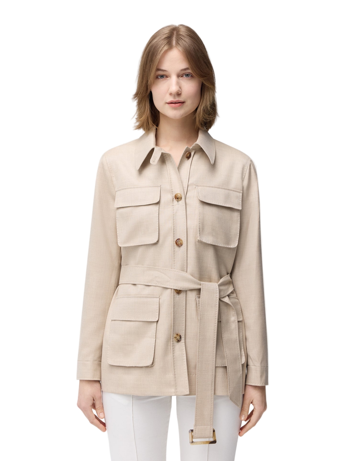 Click here for Gobi Cashmere Womens Belted Cashmere Safari Jacket... prices