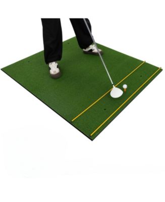 25mm Artificial Turf Golf Practice Mat with 2 Rubber Tees and 2 ...