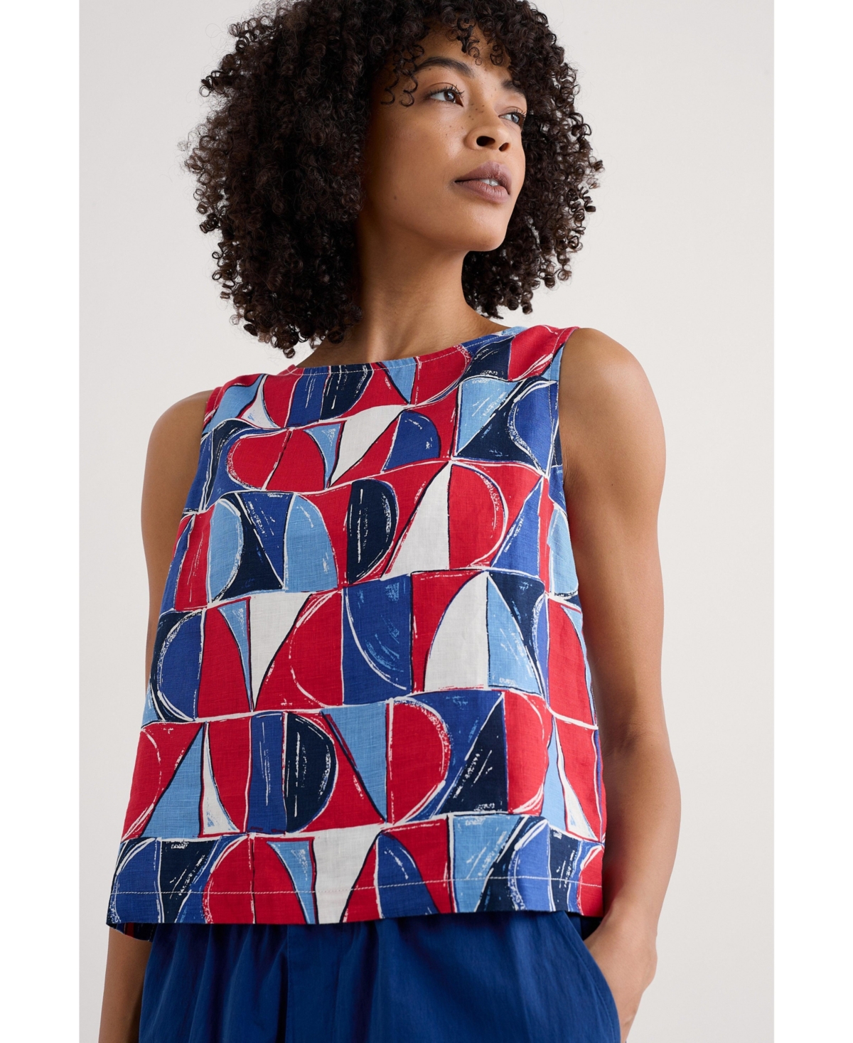 Click here for Seasalt Cornwall Womens Color Study Top - Sail geo... prices