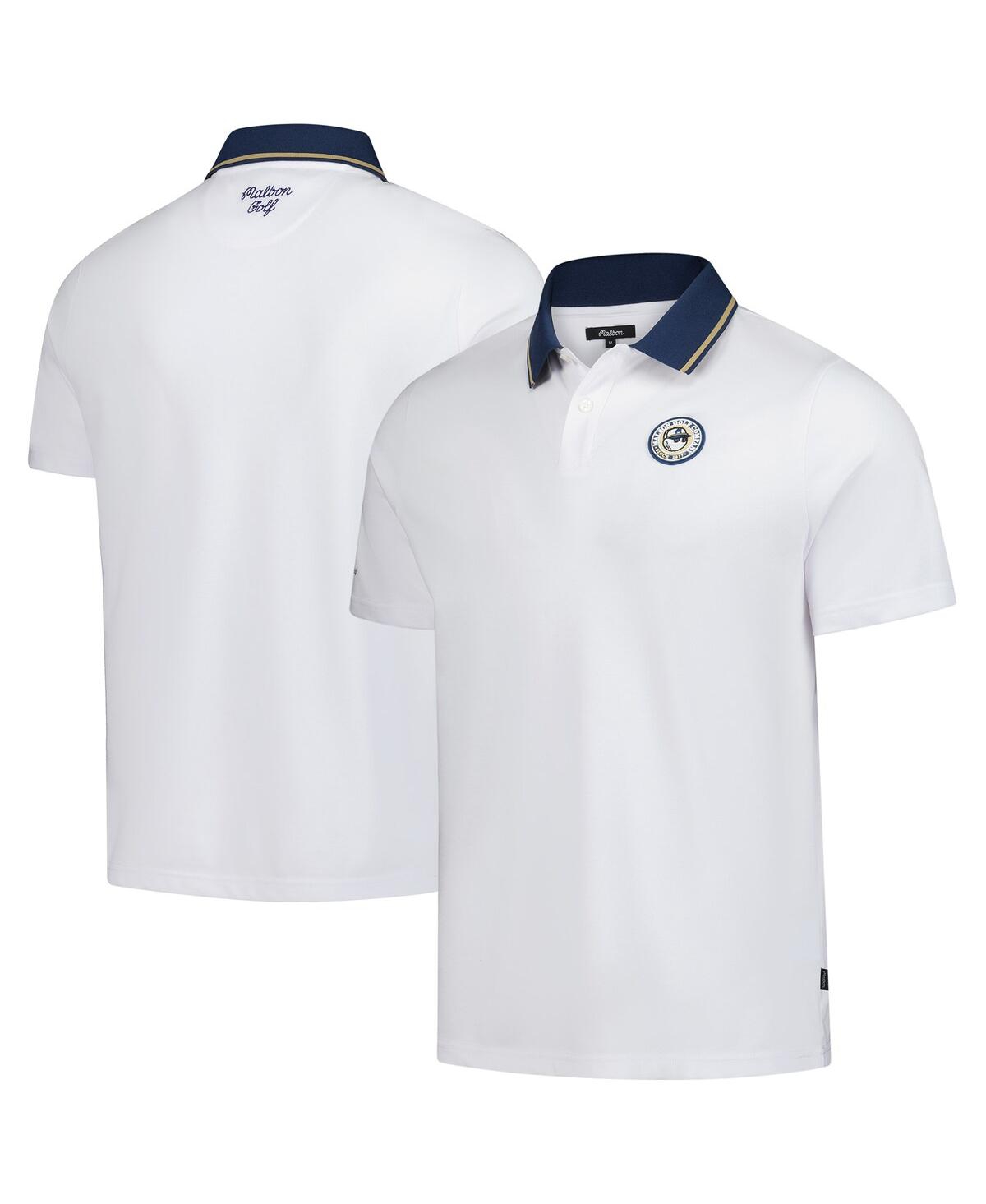 Click here for Malbon Mens White The Players Performance Pique Po... prices