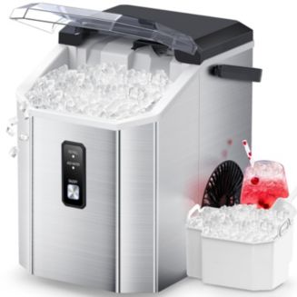 Zafro Portable Ice Maker with Handle, Stainless Steel Ice Maker ...