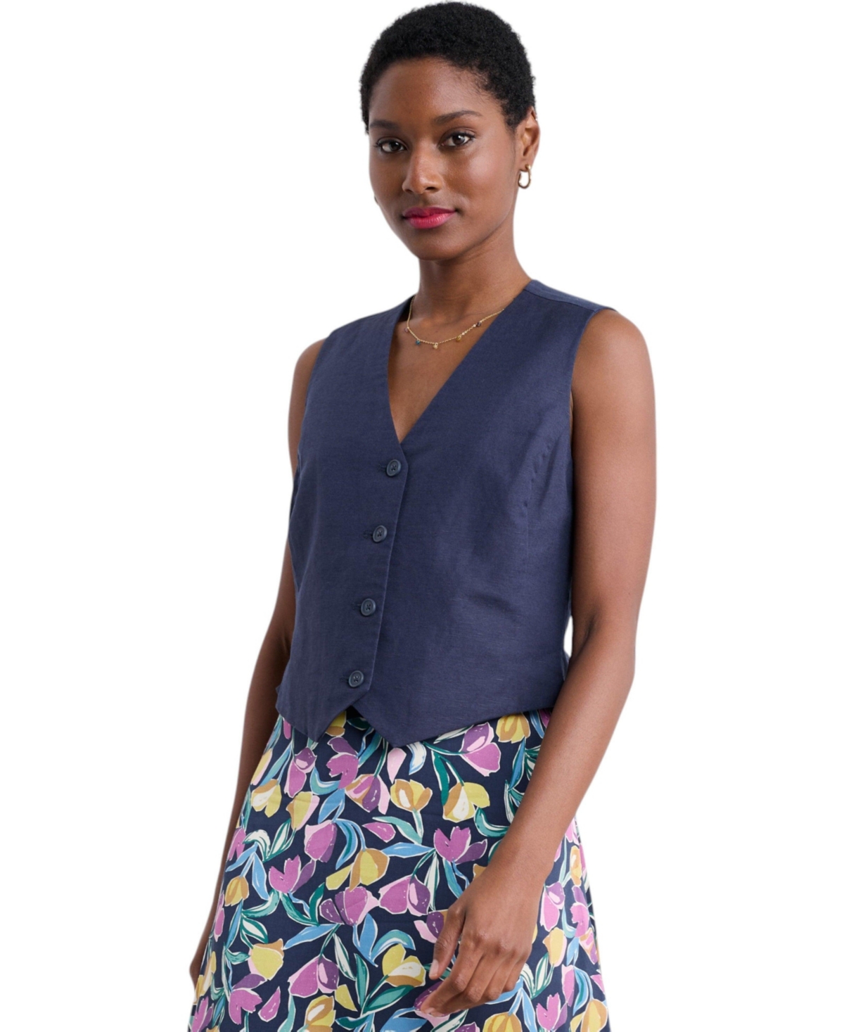 Click here for Seasalt Cornwall Womens Erica Waistcoat - Maritime prices