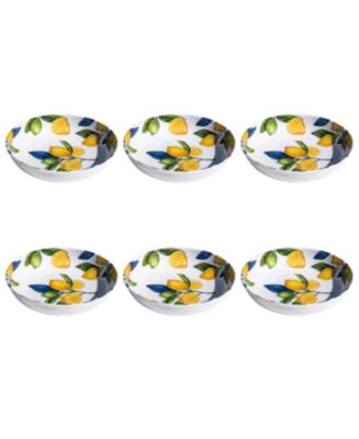 Abode Homewares Lemon Orchard 6-Pc. Low Bowls, Service For 6 - Macy's