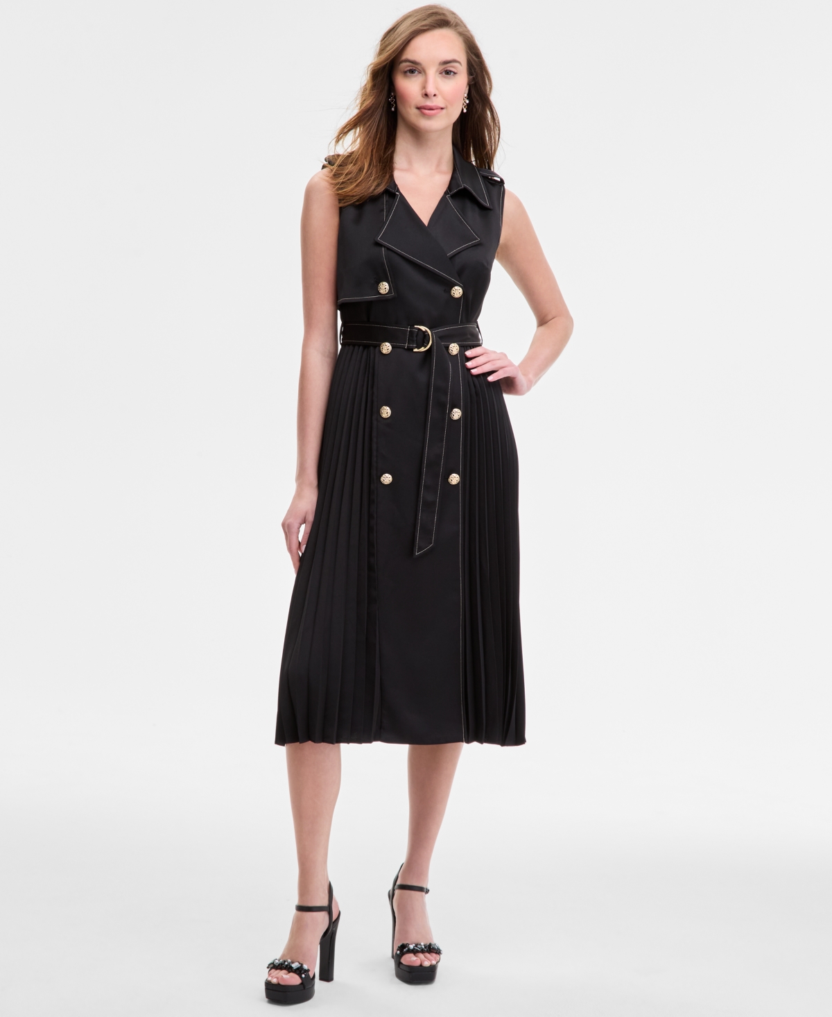 Click here for Karl Lagerfeld Paris Womens Satin-Back Crepe Midi... prices