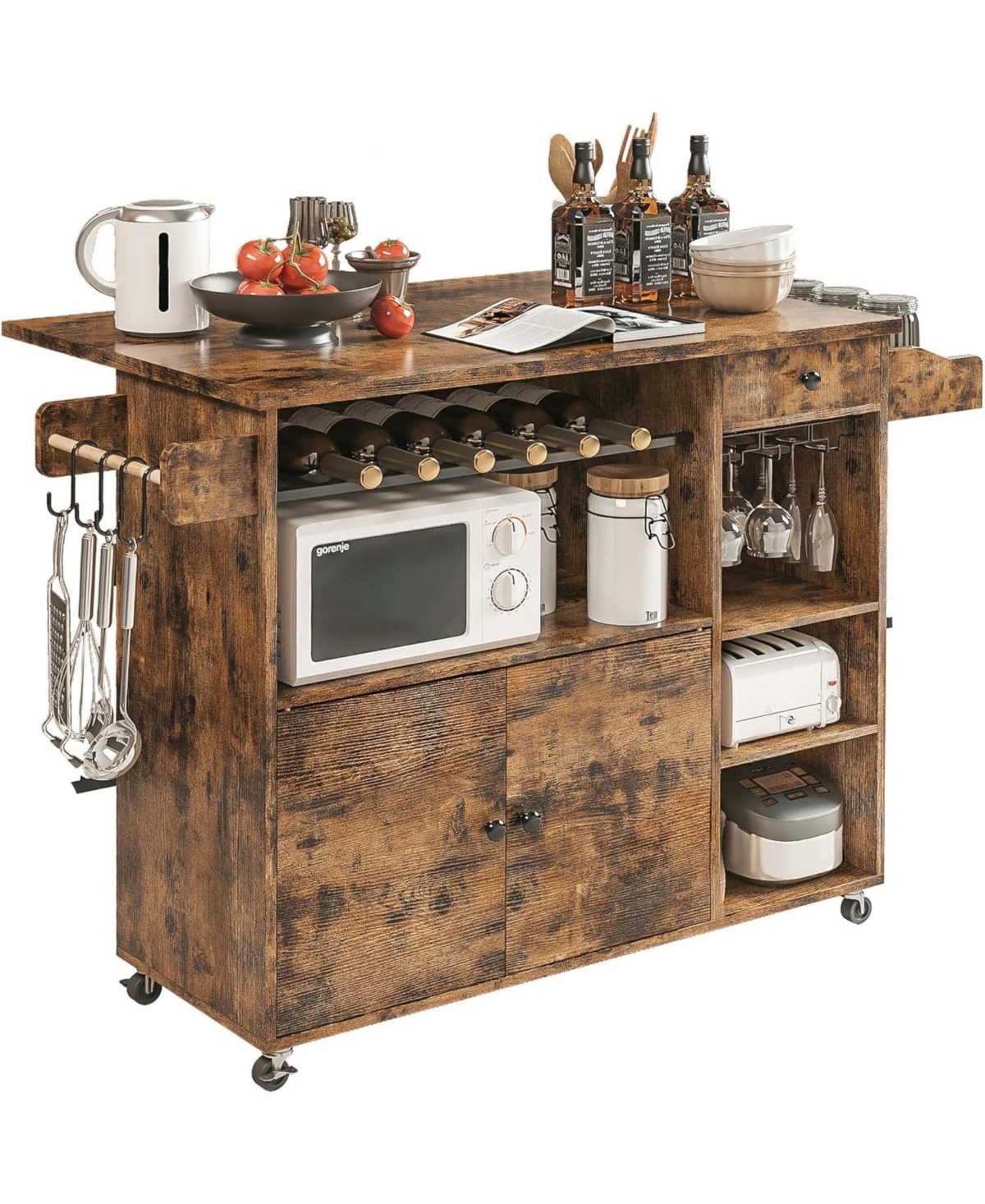 Click here for Rolling Kitchen Island Cart with Drop-Leaf and Win... prices