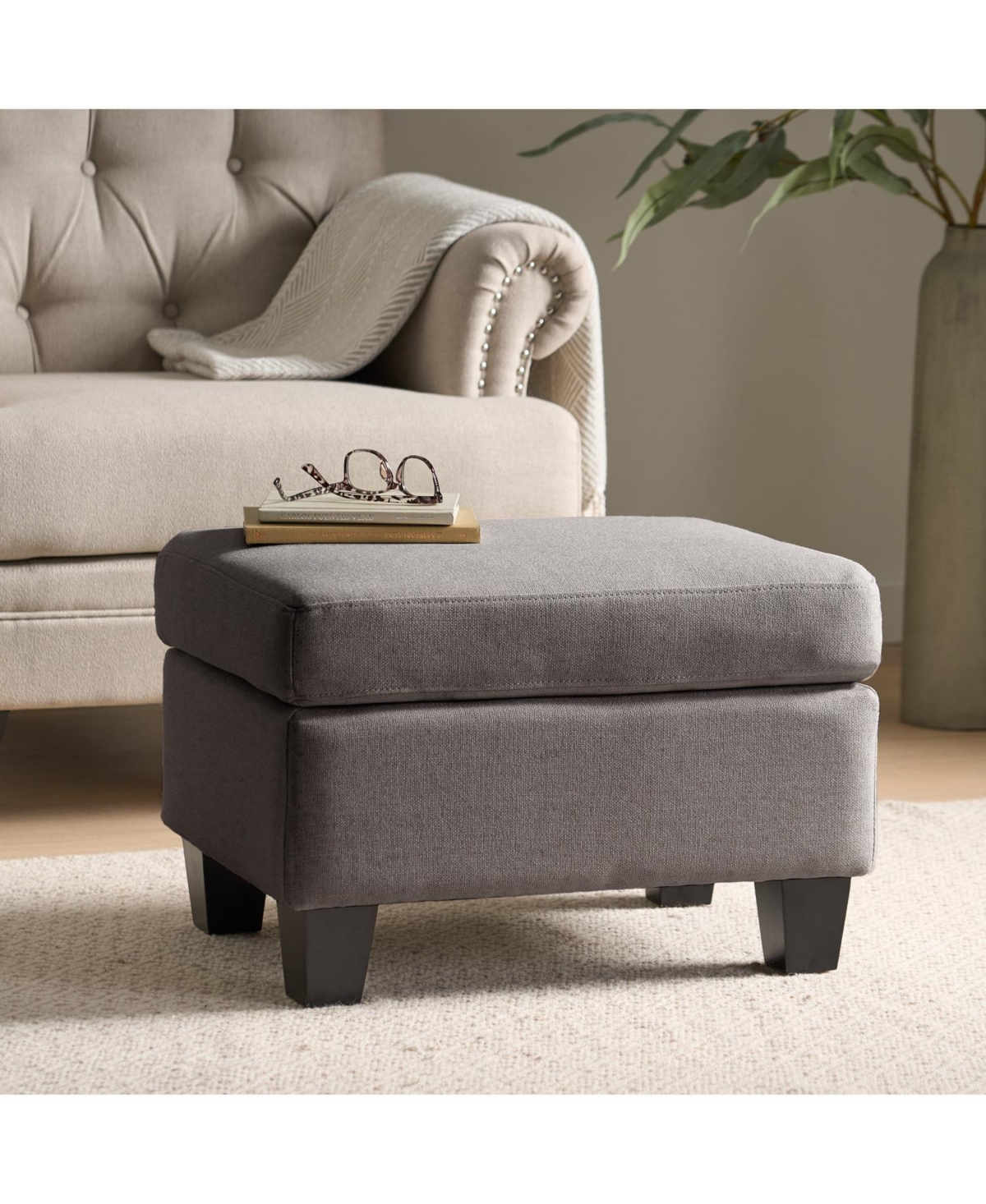Click here for Streamdale Contemporary Upholstered Ottoman with B... prices