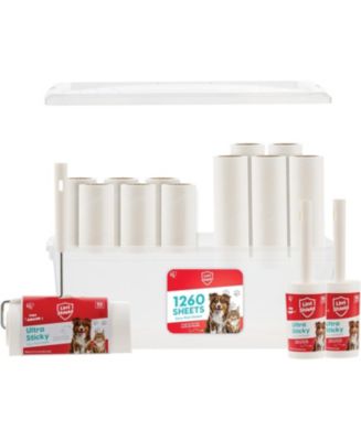 IRIS USA Extra Sticky Lint Roller, Value Pack Comes with Storage Box ...