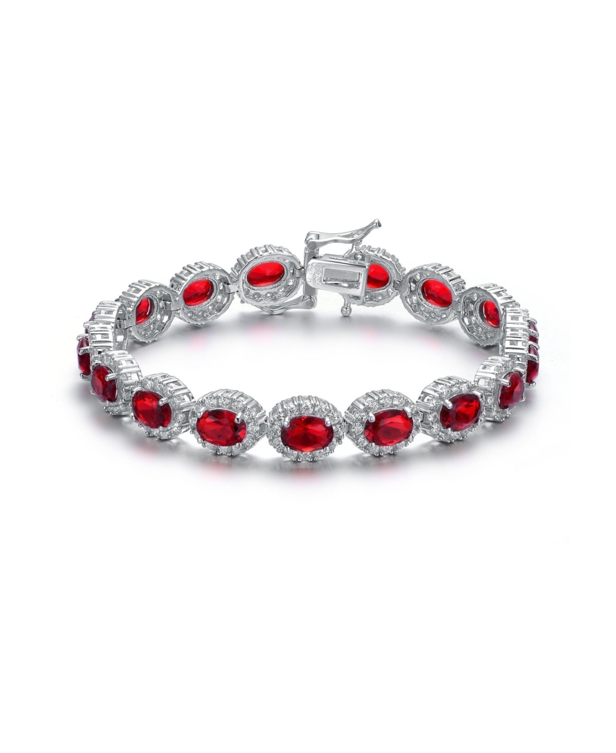 Click here for Genevive Sterling Silver Oval Colored Cubic Zircon... prices