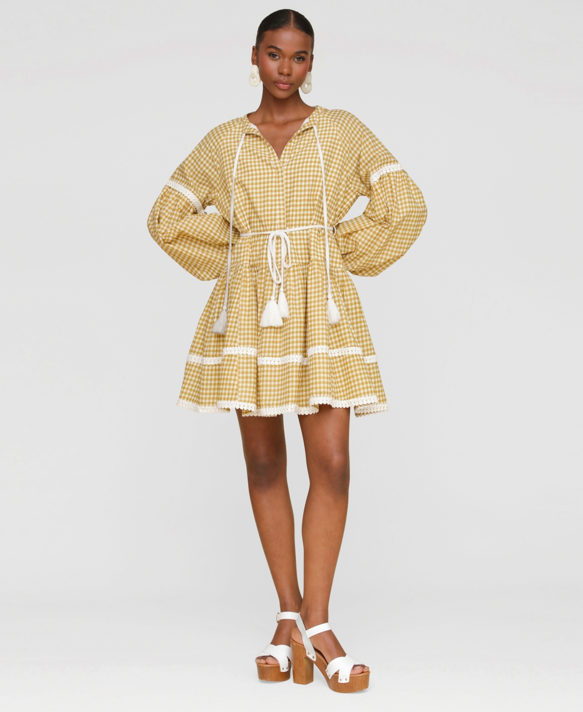 Click here for Avec Les Filles Womens Cotton Lemon-Print Split-Ne... prices