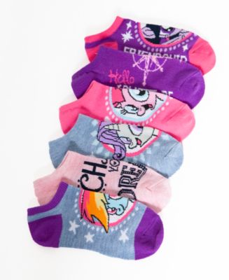 My Little Pony Little Girls 6-Pack No-Show Ankle Socks - Macy's