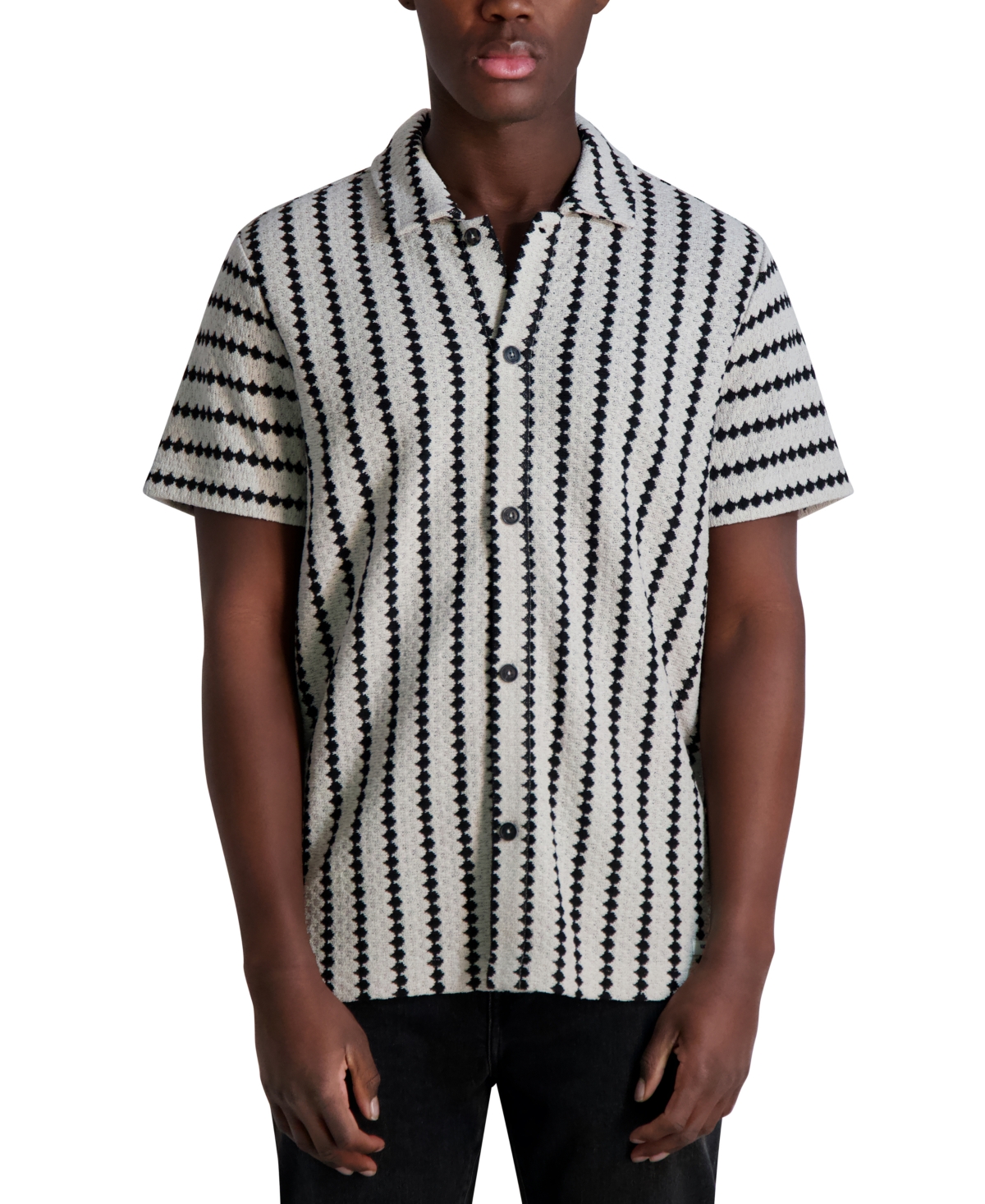 Click here for Karl Lagerfeld Paris Mens Short Sleeve Textured Wa... prices
