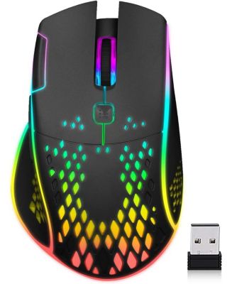 Wireless Gaming Mouse, C30 Silent Click Wireless Rechargeable Gaming ...