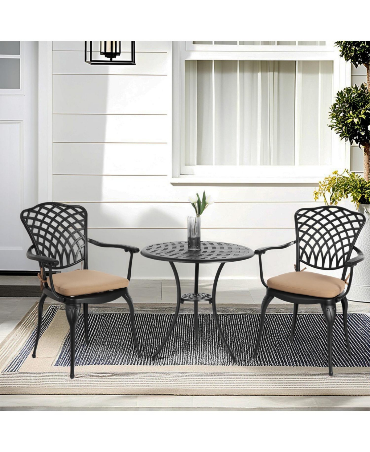 Click here for Streamdale 3-Piece Patio Bistro Set Cast Aluminum... prices