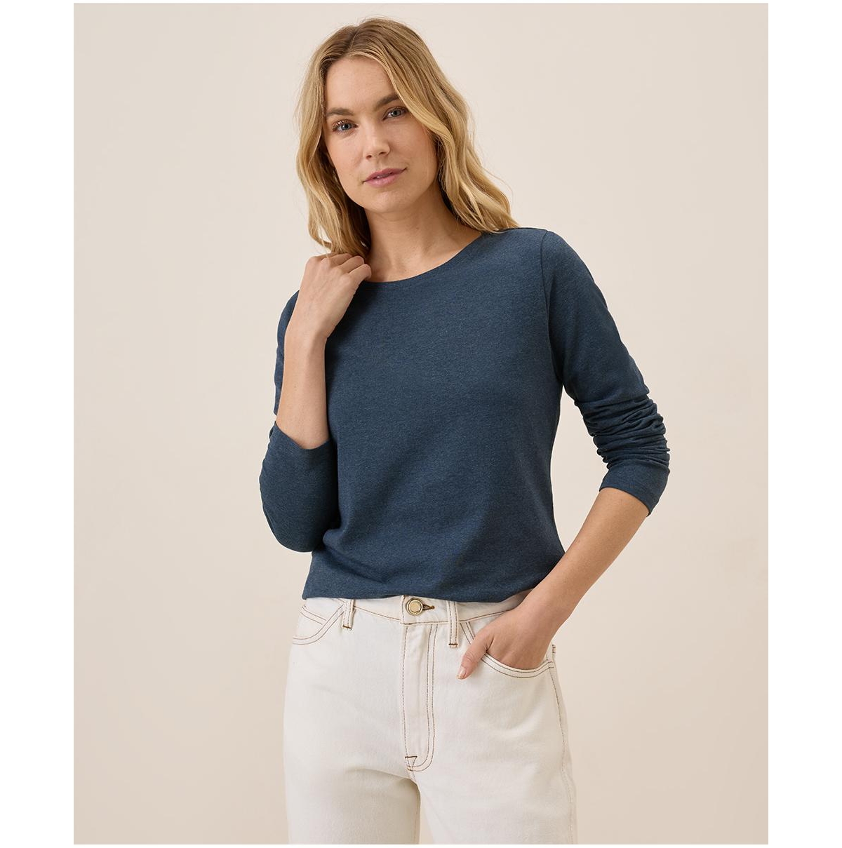 Click here for Pact Womens Organic Cotton Luxe Stretch Jersey Lon... prices