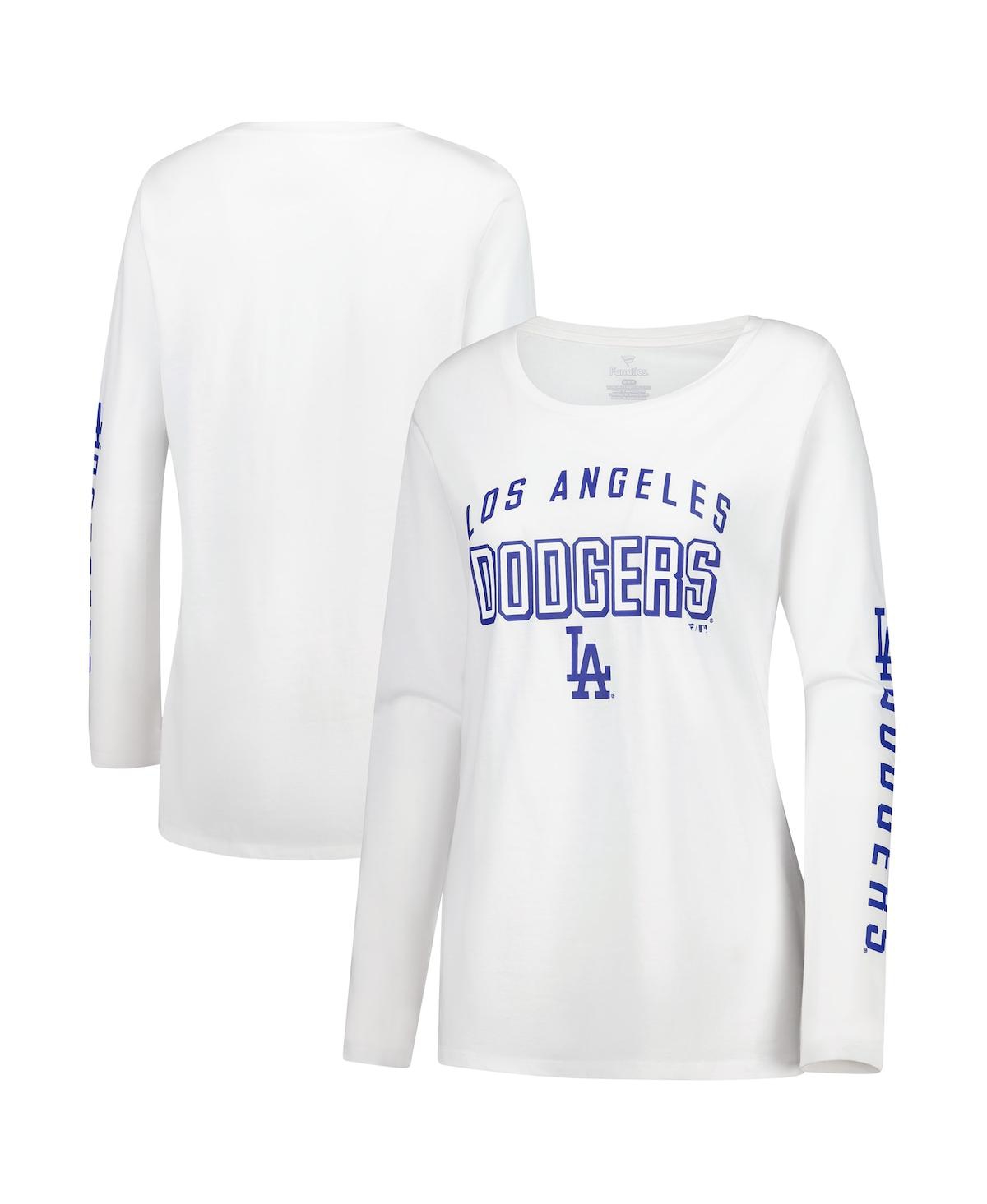 Click here for Fanatics Womens White Los Angeles Dodgers Team Lon... prices